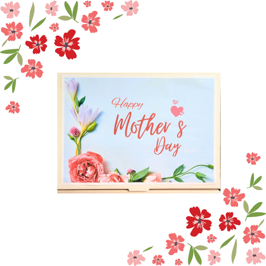 J&L 1kg Mothers Day Sweet Box with Mum Rose 3D Print - J&L Gift Hampers
